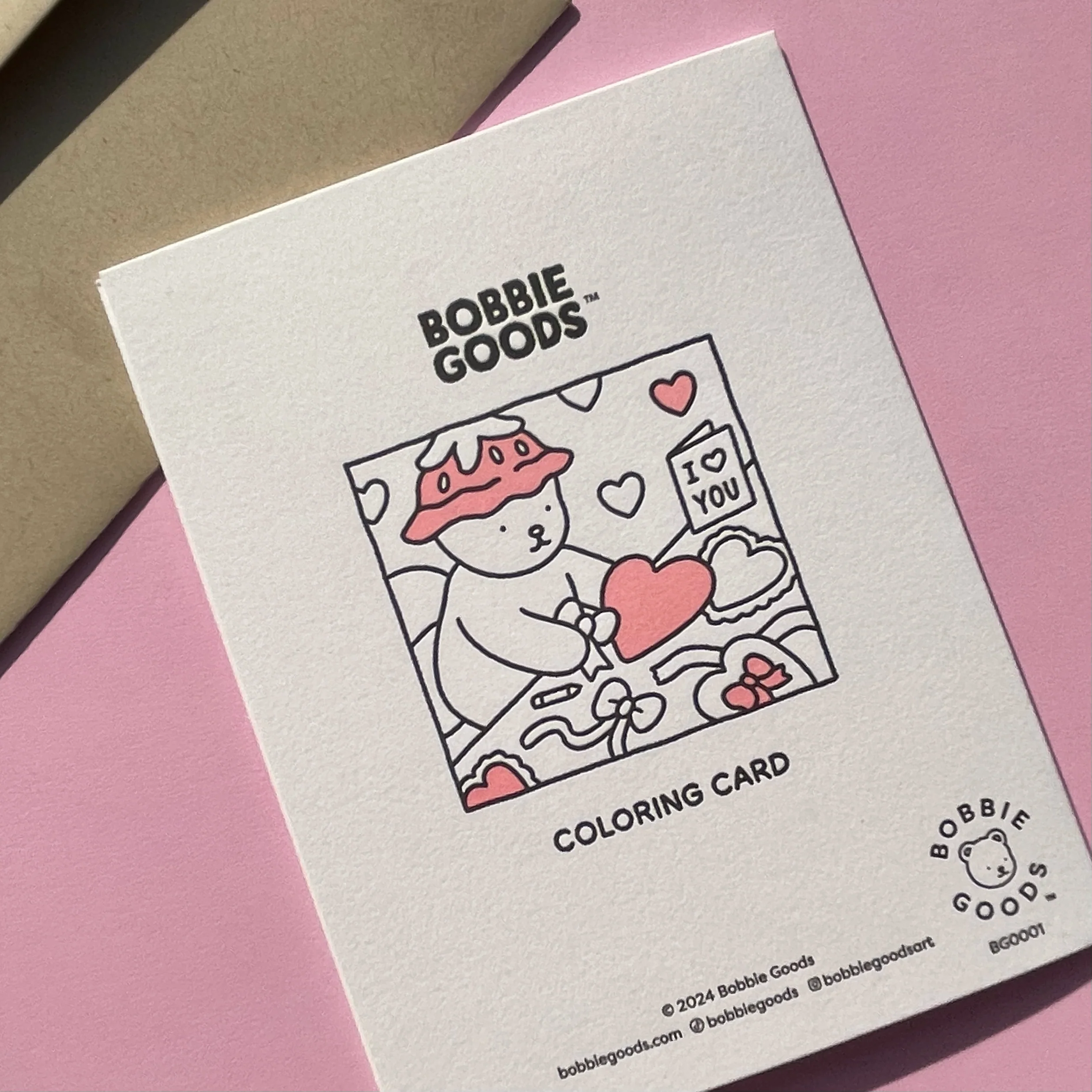 I Love You! Coloring Card - Bobbie Goods